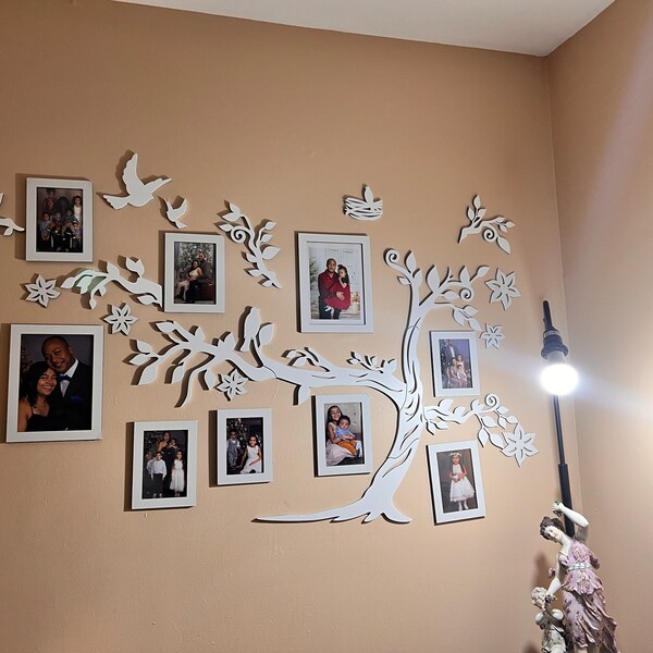 Large Family Tree With Photo Frames, Wall Decorations for Living Room ...