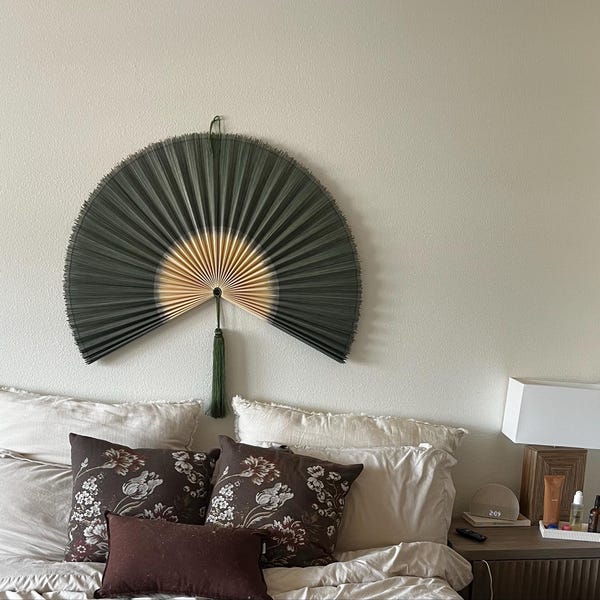 Bamboo Decorative Fans, Handcrafted Bamboo Fans, Boho Bamboo Wall Decor ...