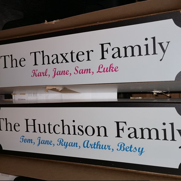 Personalised Family Name Sign. Street Sign. Custom Sign. Weatherproof ...