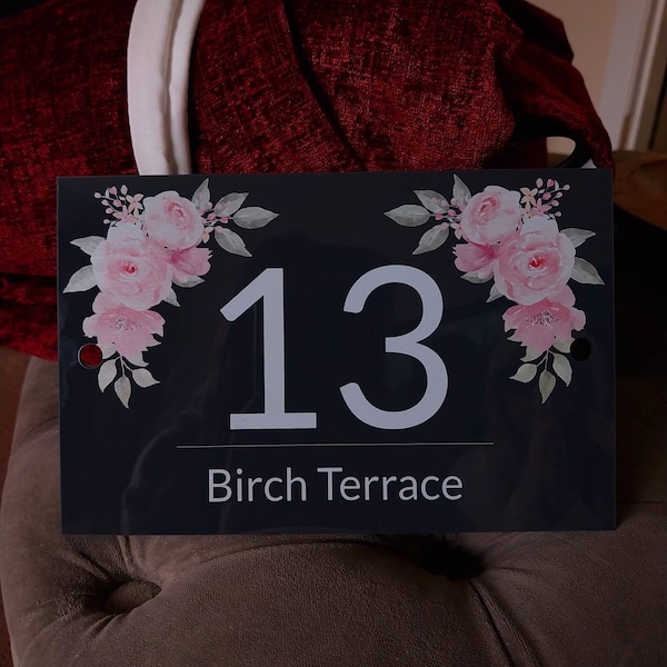 Modern Anthracite House Number Sign No Number Thin Stainless Steel ...