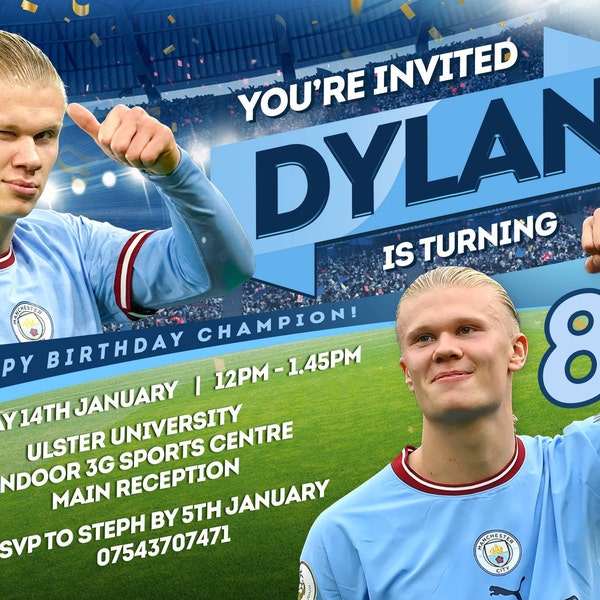 Personalized Kylian Mbappé Birthday Invitation | Made to Order ...