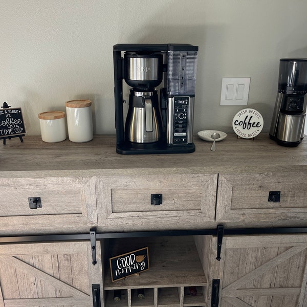 Coffee Bar Ceramic Tile Sign With Easel, Rise and Shine It's Coffee ...
