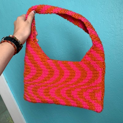 Wavy Psychedelic Tote Bag Crochet Pattern - Etsy