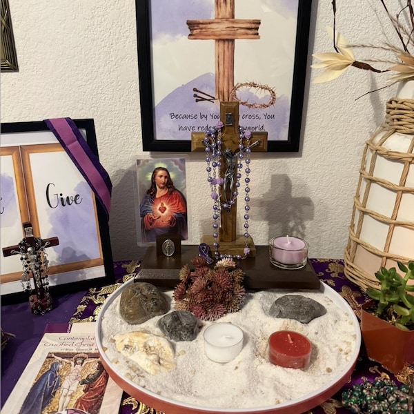 Catholic Olive Wood Tabletop Crucifix. Made in Jerusalem. - Etsy