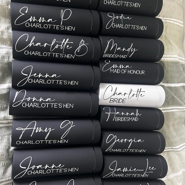 Personalised Bridal Party Tumblers, Bridesmaid Gifts, Bridesman Gift ...