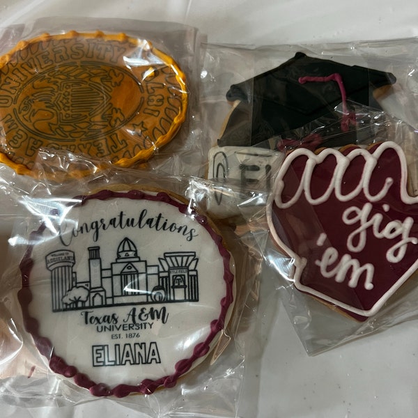 Texas A&M Graduation Cookies - Etsy