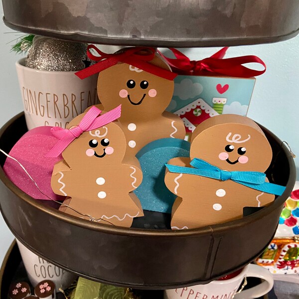 Gingerbread Man, Gingerbread Family, Christmas Decor, Gingerbread Decor ...