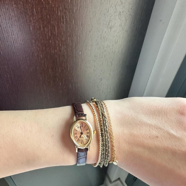 Womens Wrist Watch, Gold Colour Small Watch, Vintage Gold Watch, Round ...