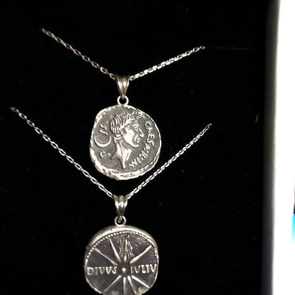 Jesus Christ Oxidized Silver Coin Pendant, Byzantine Style Vintage ...