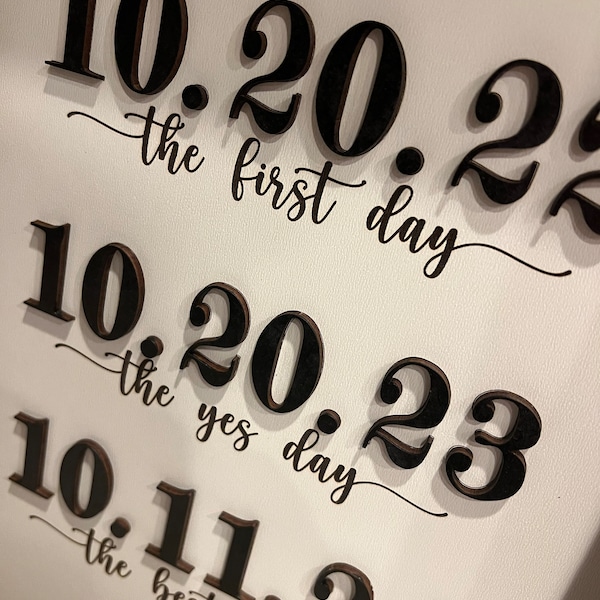 Special Dates Framed Sign, Relationship Dates, First Day Yes Day Best ...