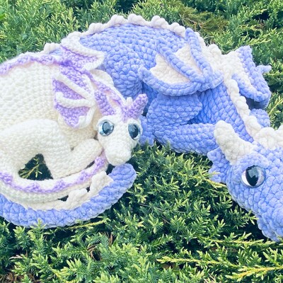 Curvy Sleeping Dragon Crochet Amigurumi Pattern DIGITAL PDF by Crafty ...
