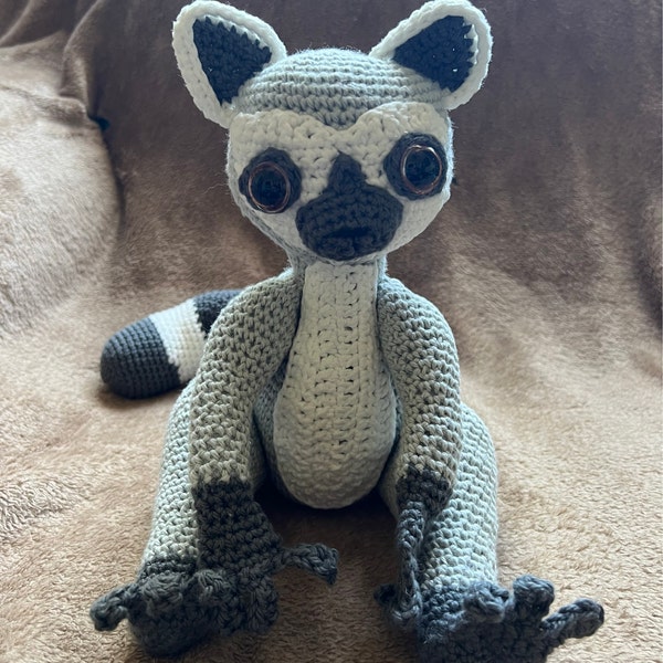 CROCHET PATTERN Lester the Lemur Crochet Amigurumi Stuffed Animal Plush ...