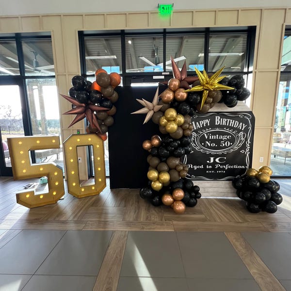 50th Birthday Backdrop, Aged to Perfection Backdrop, Cheers and Beers ...