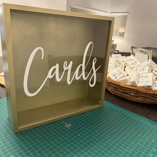 Cards Decal - Wedding Card Box Decal - Decal Only - Wedding Decal ...