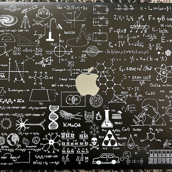 Science MacBook Case Black Men MacBook Pro 13 Inch 2018 Air 13 Pro 15 ...
