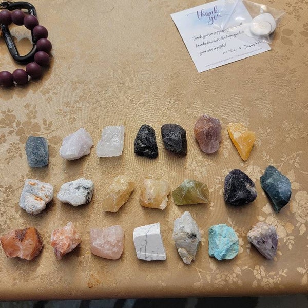 Raw Assorted Crystals & Stones, Craft Collection Mixed Rough Crystals ...