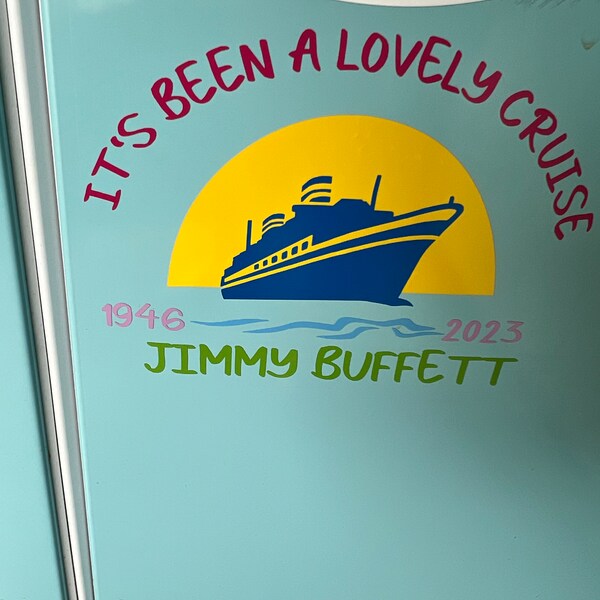 TROPICAL Jimmy Buffett Themed Car Decal/sticker “growing Older but Not ...