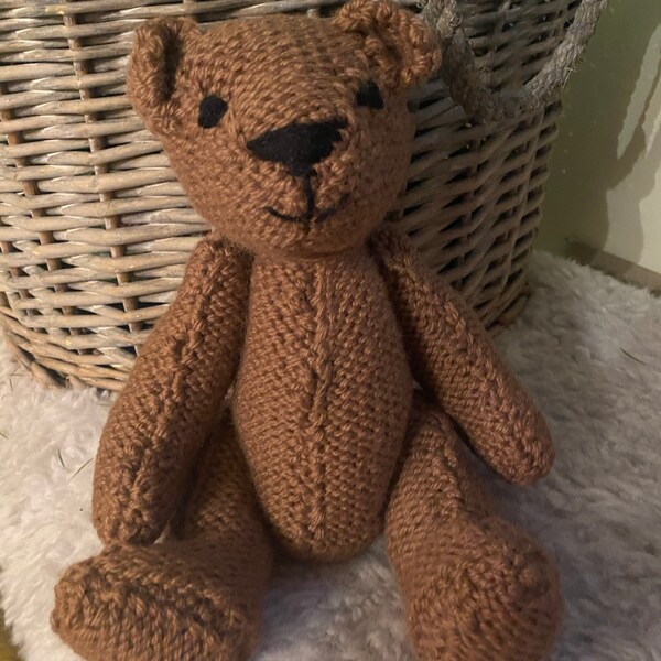 Little Brown 8" Teddy Bear, Handmade Vintage Style Teddy Bear, Hand ...