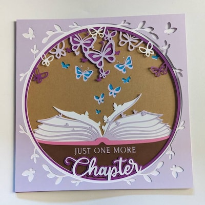 3D Book With Butterflies Shadow Box, Floral Layered Paper Art, 3D ...