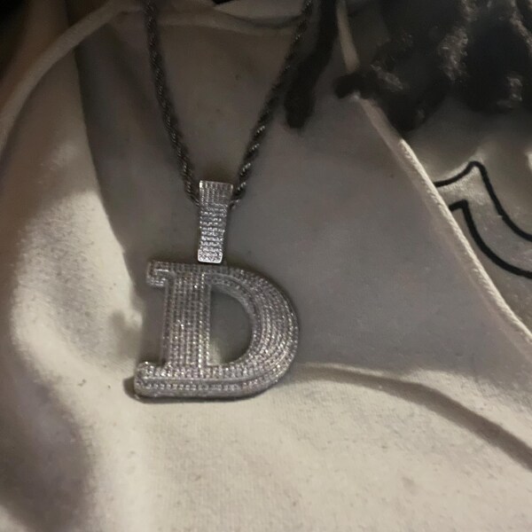 Iced Out Custom Number Pendant: Two-layer Cuban Chain, Personalized Hip ...