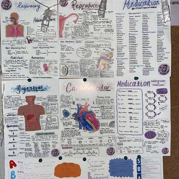 Medication Poster Set - Etsy UK