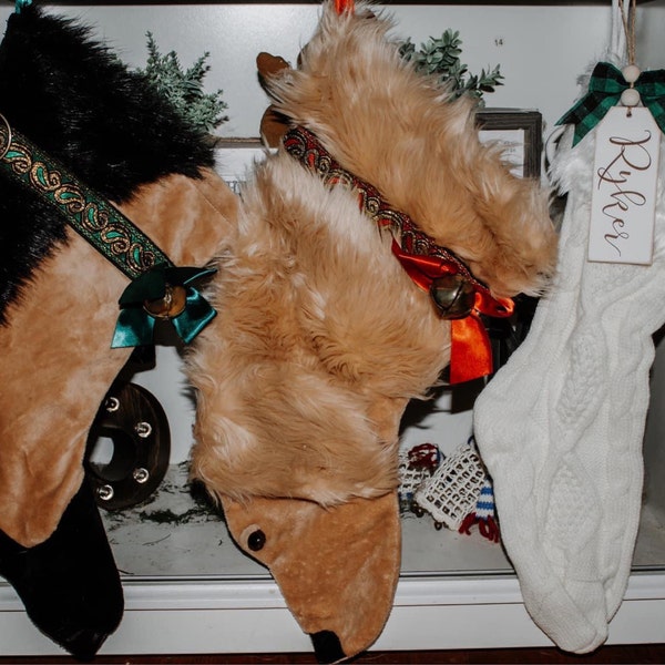 Personalized Reindeer Stall Ornament Wooden - Etsy