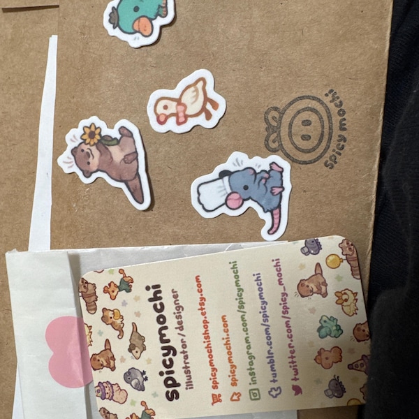 Little Chef and Secret Agent Mini Sticker Set of 2 / Cute Animal Vinyl ...