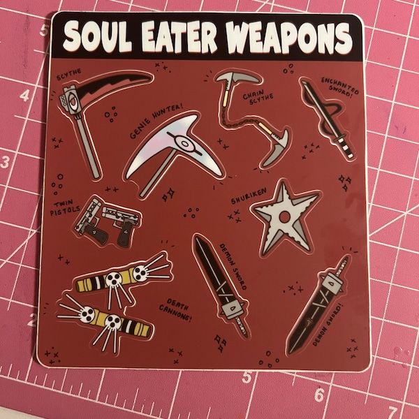 Soul Eater Weapons Sticker Sheet - Etsy