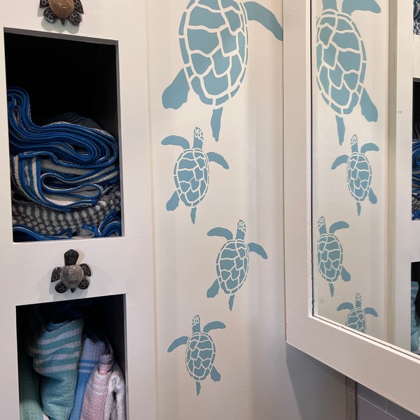 Swimming Sea Turtle Ocean Beach Decals | High Quality Self Adhesive ...