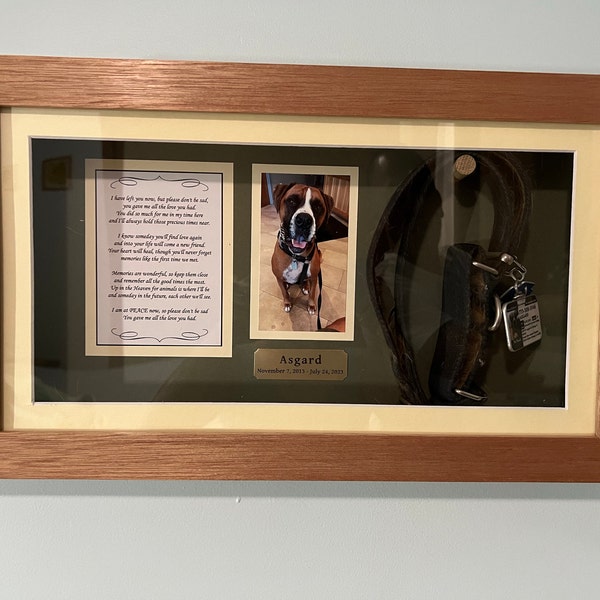 Pet Memorial Shadow Box Frame – Panoramic Wood Keepsake, Pet Loss Gift ...