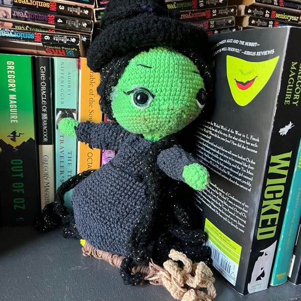 Wicked Elphaba Doll Amigurumi Pattern,adorables, Green Girl, Handmade ...