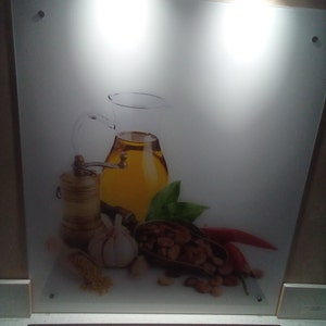 Kitchen Glass Splashback Toughened and Heat Resistant Tile Cooker Panel ...