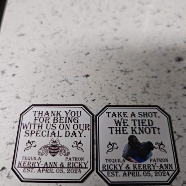 Mini Tequila Custom Label 50ML, Graduation Label, Mini Patron Labels ...