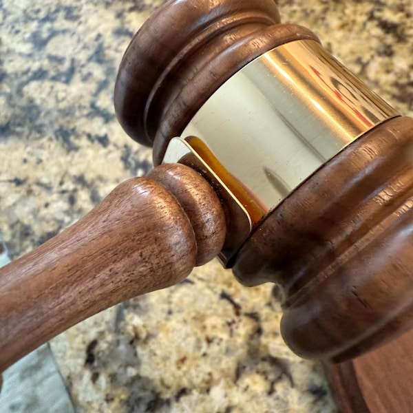 Personalized Walnut Wood Gavel and Base Set: Lawyer Gift - Etsy