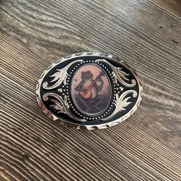 Large Engraved Silver Belt Buckle Navajo Design Engraved Border Western ...