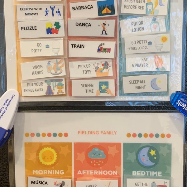 Daily Routine Printable Chart & Cards - Etsy