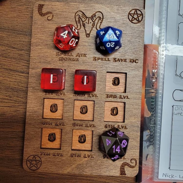 Spell Slot Counters - Dnd , Laser Engraving - Etsy