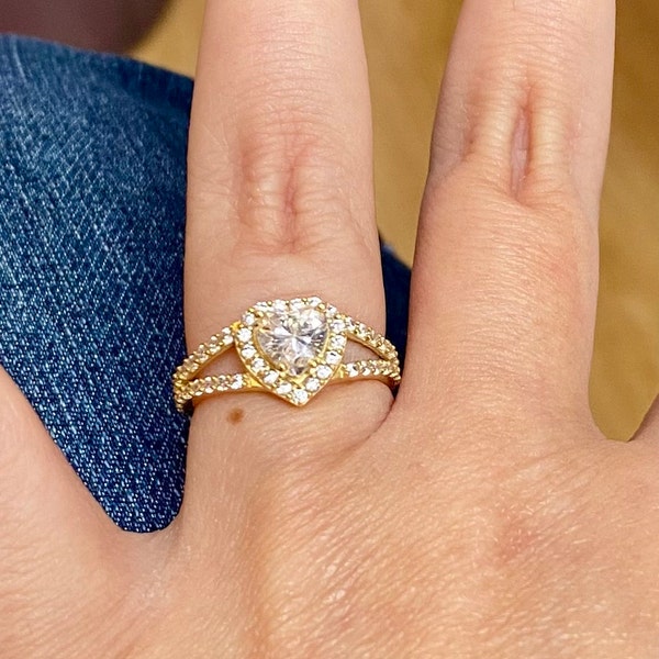 Heart Shaped Ring, Heart Cut Ring, Heart Cut Engagement Ring, 2.0CT ...