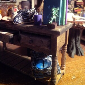 Miniature, Crow Display, Diorama,witch, Broomstick,leather Books,scull ...