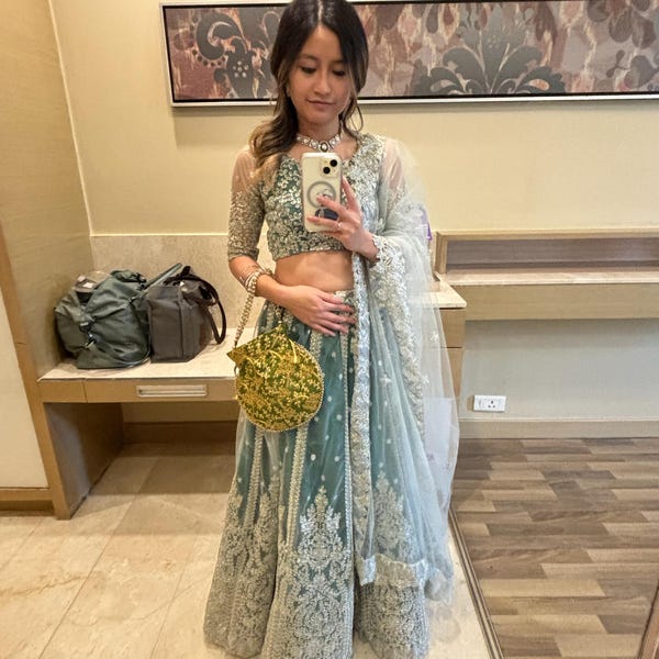 Infuse Your Wardrobe With Grace of Chinon Jacket Lehenga Choli | Ready ...