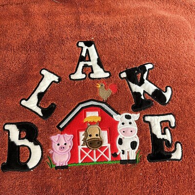 Barn Farm Animals Digital Machine Embroidery Applique Design 5 Sizes ...