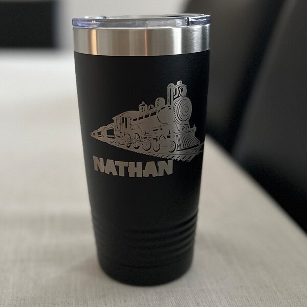 Personalized Steam Train Travel Cup Train Driver Tumbler Cup Conductor ...