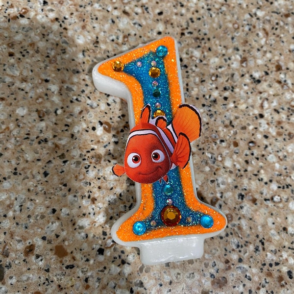 Handcrafted "finding Nemo/dory" or ANY Themed Birthday Candles ...