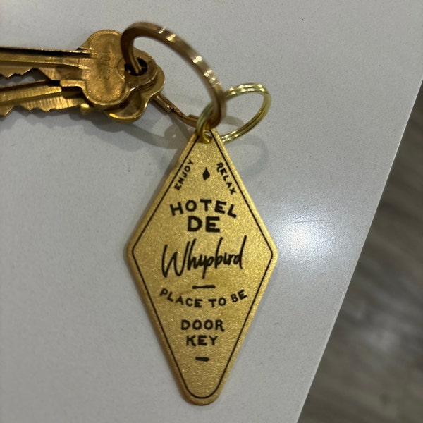 Personalized Vintage Hotel Keychain // Gold Key Ring // Personalised ...