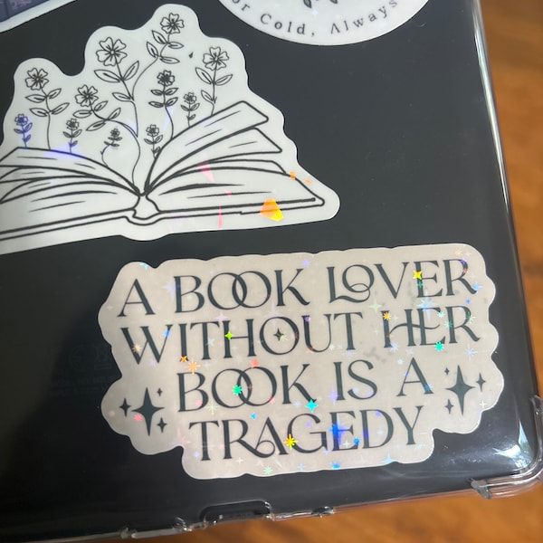Book Lover Fantasy Sticker / Holographic / Romantasy / Bookish Sticker ...