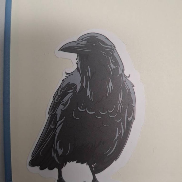 Gothic Raven Stickers | White / Gothic/ Black Magic/ Spirits / Stickers ...