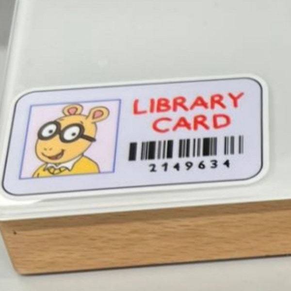 Arthur Library Card Sticker, Arthur Library Card Die-cut Sticker ...