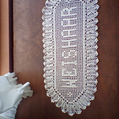 Custom Handmade Crocheted Name Doilies Gift Name Doily Personalized ...