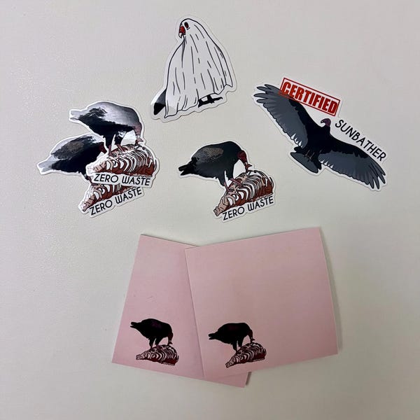 MINI STICKER! Funny Vulture Sticker, Nature-inspired Decal, Animal ...