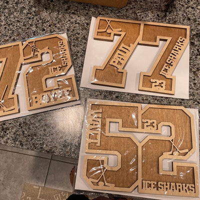 Custom Senior Athlete Number Sports Number Wood Cutout - Etsy